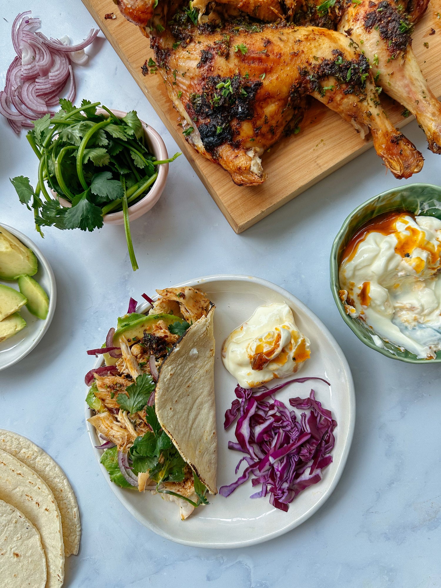 Buttery Cajun spice roast chicken tacos – Miss Polly's Kitchen