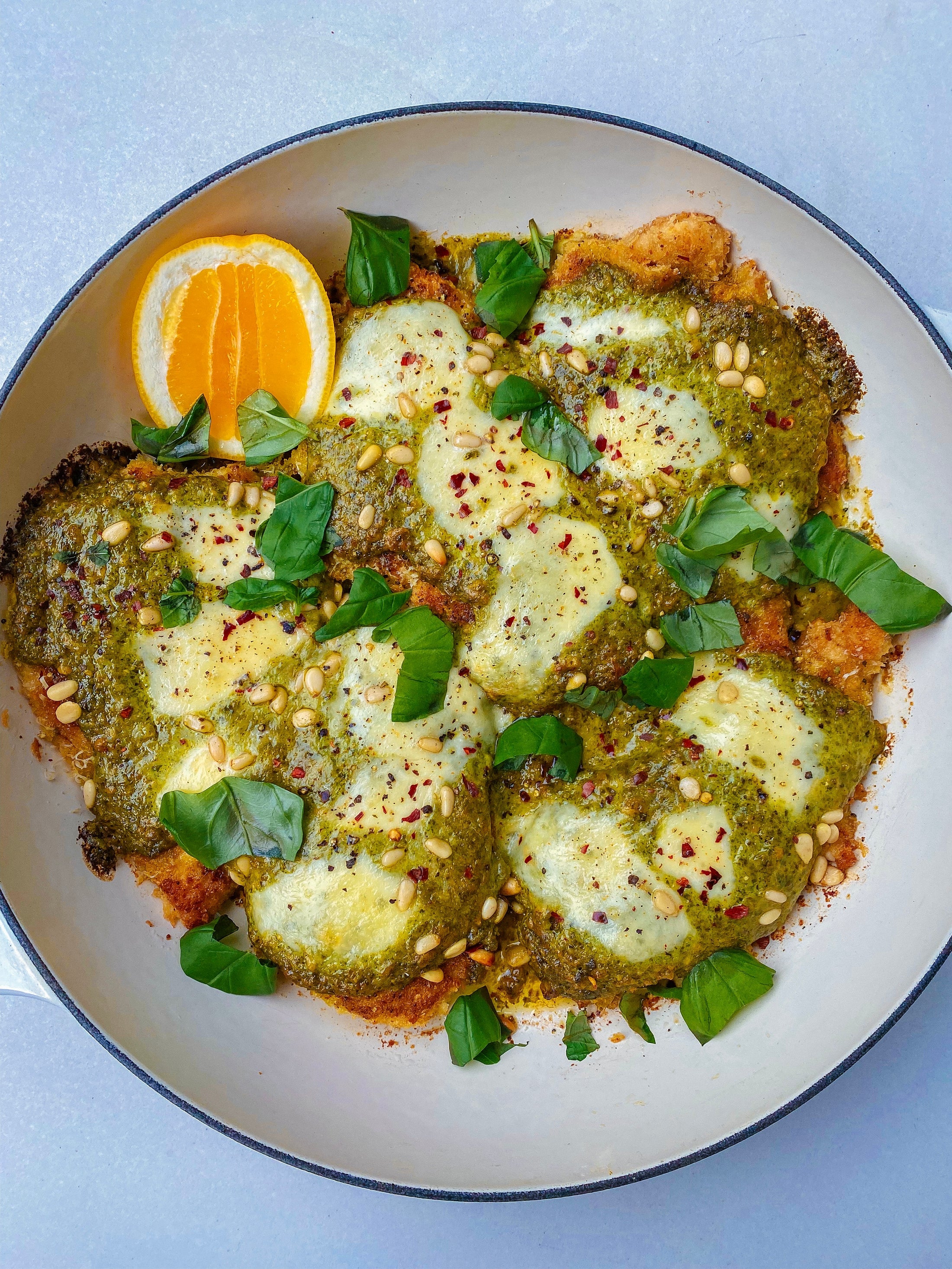 Creamy pesto crispy chicken bake – Miss Polly's Kitchen