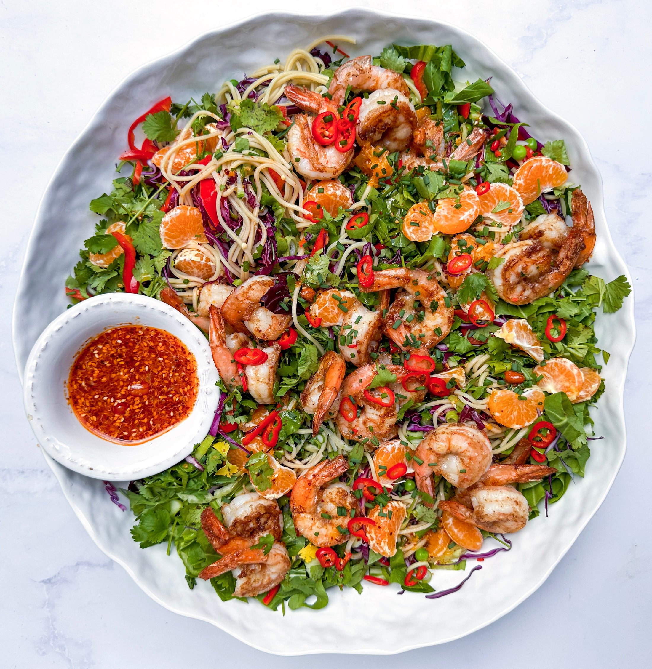 Asian Crispy Prawn & Mandarin Noodle Salad – Miss Polly's Kitchen
